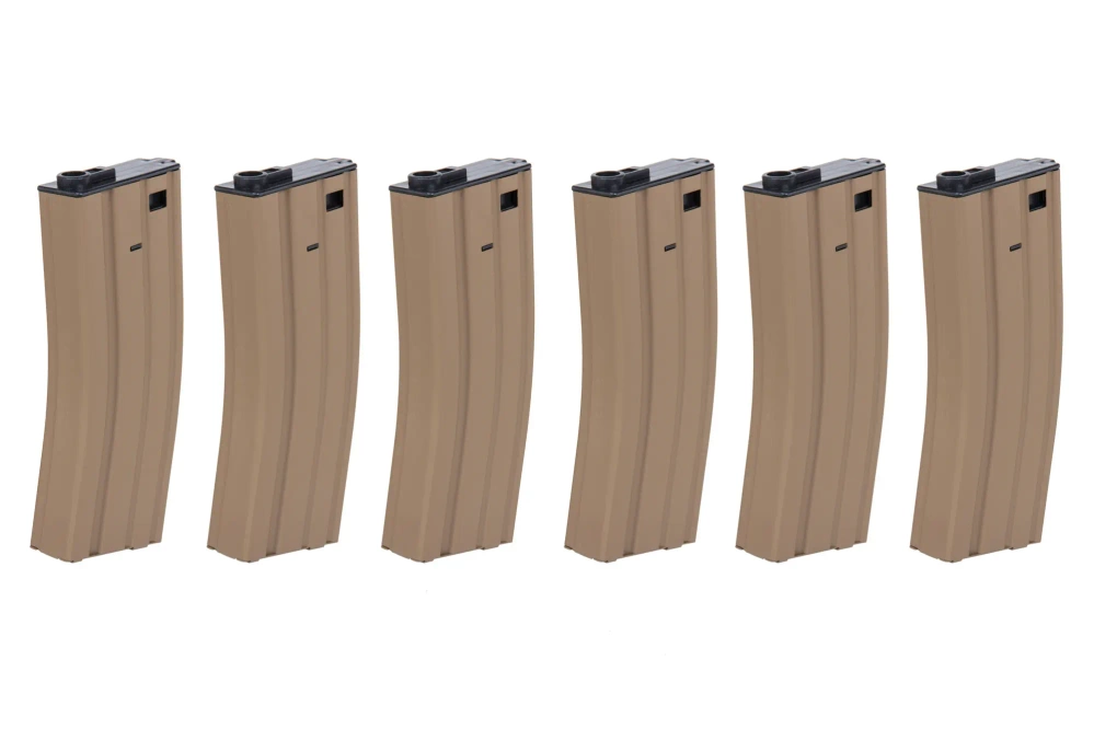 Set of 6 SRC Low-Cap magazines for M4 replicas for 70 rounds TAN - shop ...