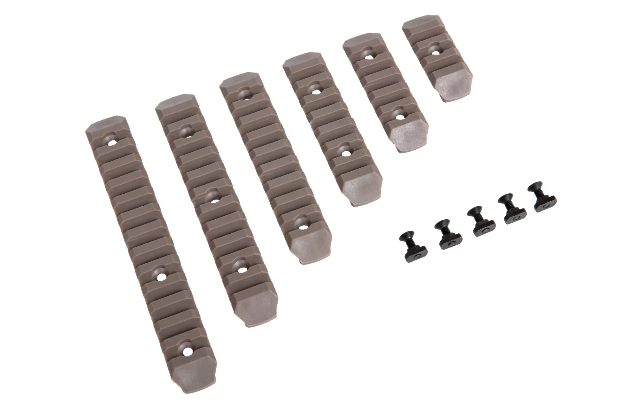 Set of 6 polymer RIS rails for M-LOK Tan – airsoft, ASG, militaria
