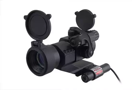 Colimador con iluminación R/G y láser – airsoft, ASG, militaria