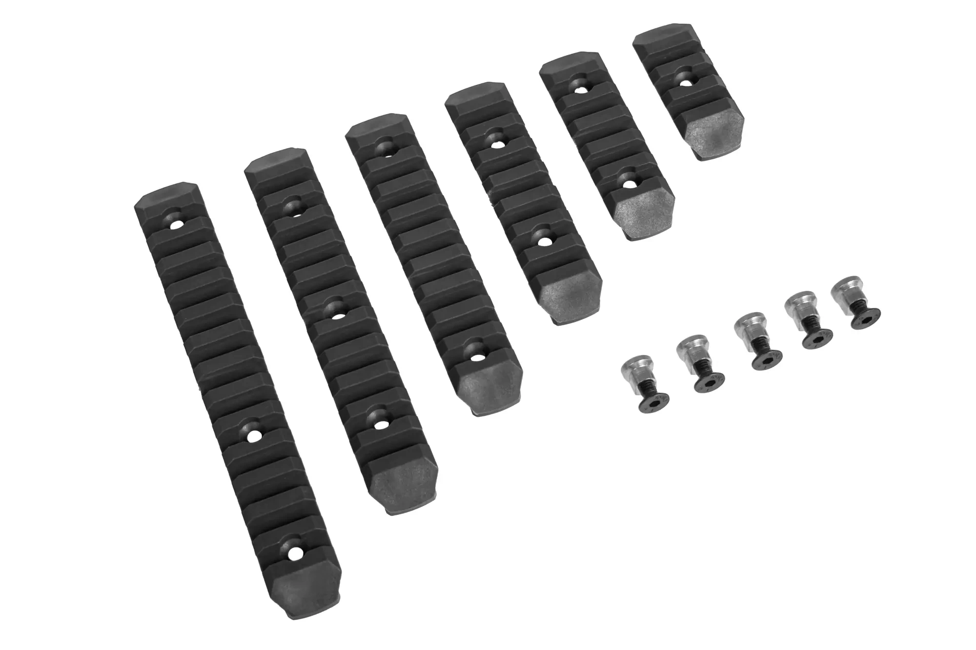 Set of 6 polymer RIS rails for KeyMod Black – airsoft, ASG, militaria